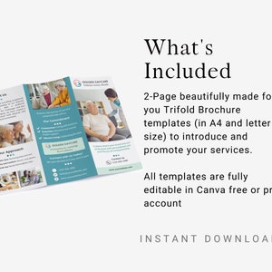 Adult Daycare Center Trifold Brochure Adult Day Center Leaflet Canva ...