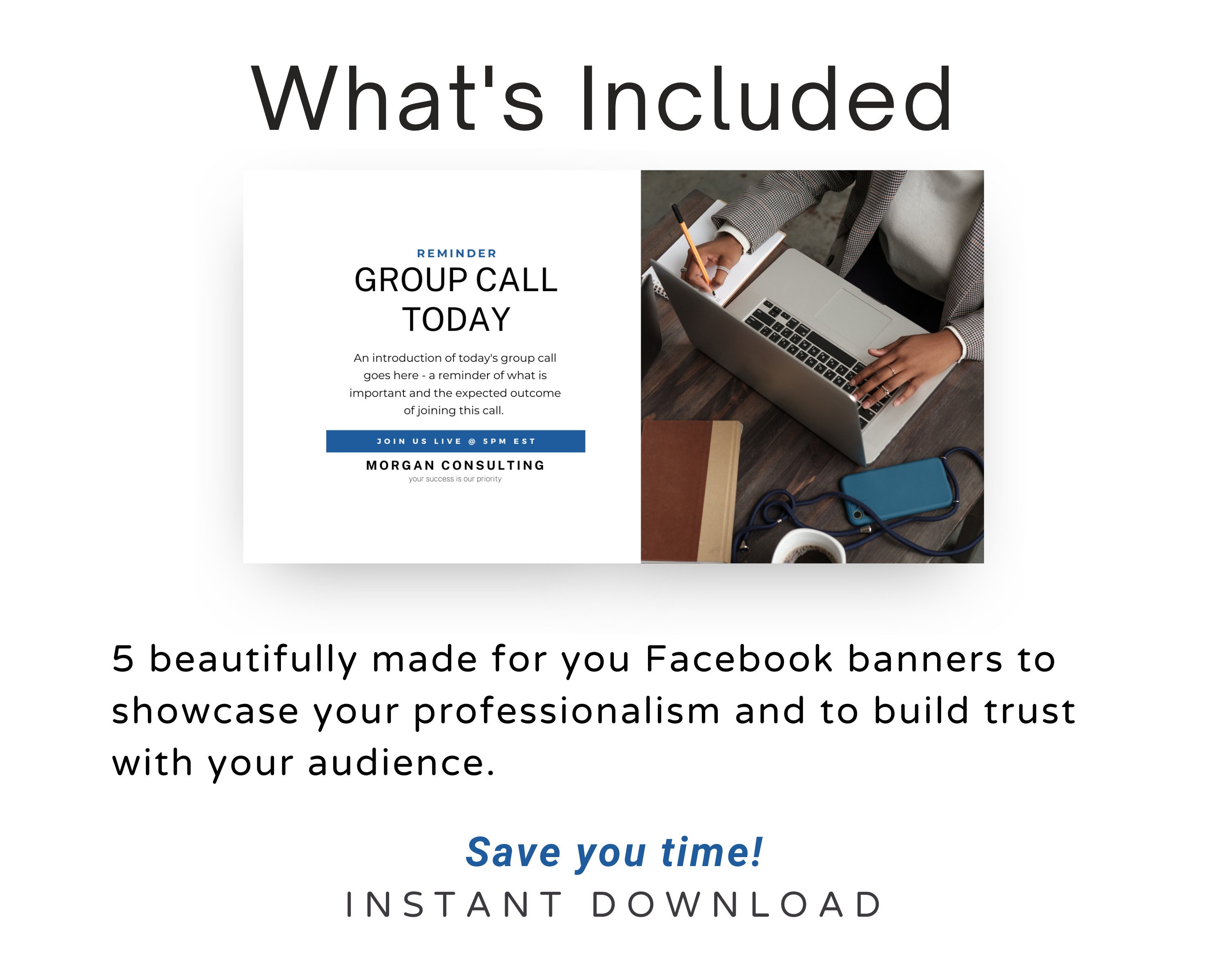 5 Facebook Cover Banner for Business Professional Canva - Etsy