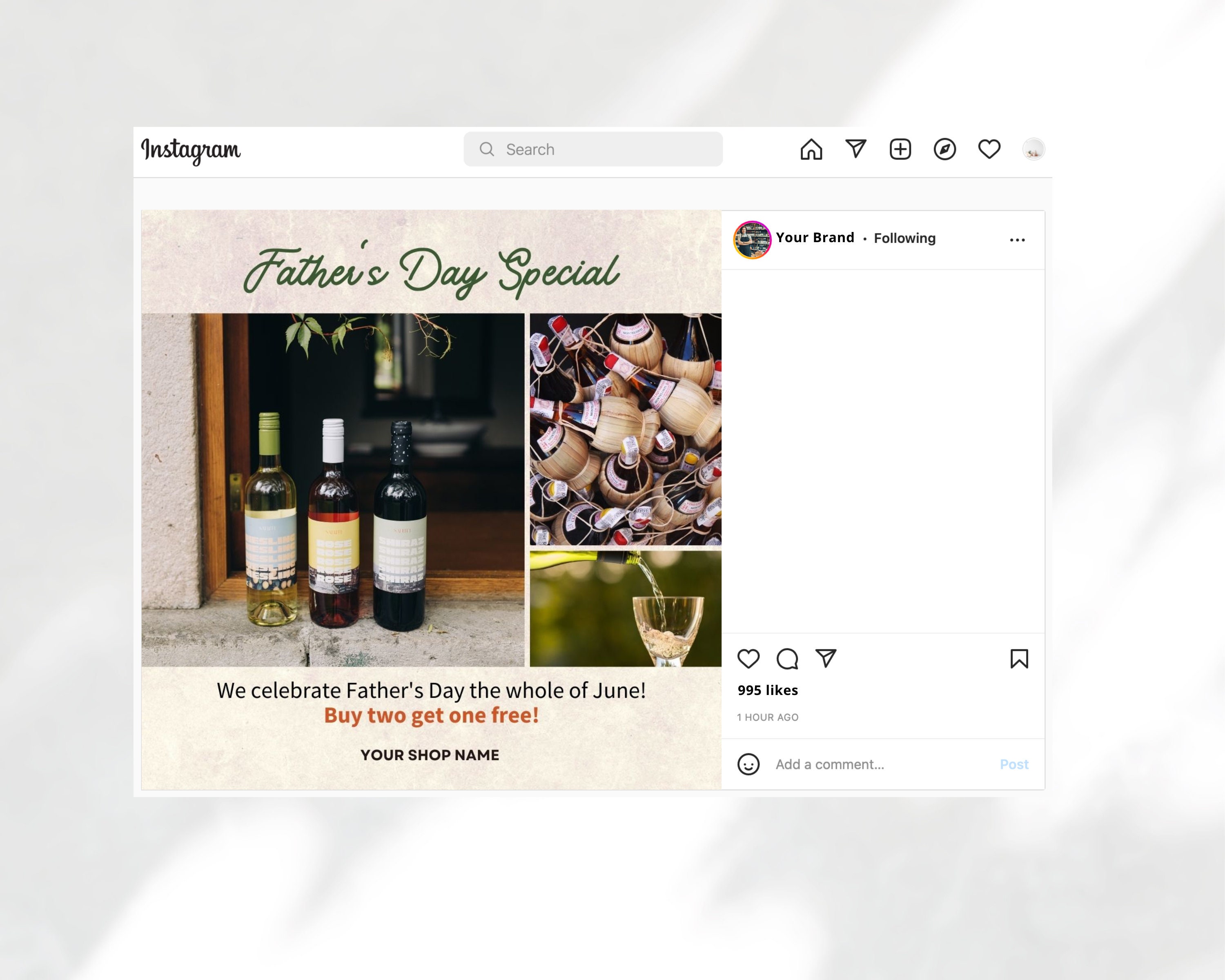 30 Natural Wine Instagram Post Canva Template Wine Bar Wine Shop Social ...