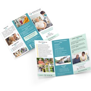 Adult Daycare Center Trifold Brochure Adult Day Center Leaflet Canva ...
