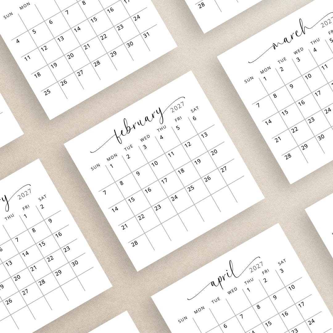 2027 Mini Planner 3x3 Inch 2027 Mini Calendar Monthly 3x3 Planner ...