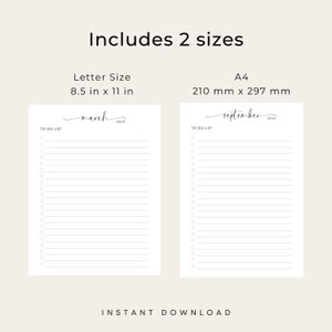 2024 Monthly to Do List 2024 Printable Todo List 2024 Monthly Planner ...