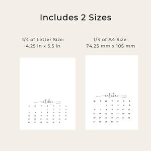2025 Mini Calendar 2025 Small Calendar Monthly Vertical 2025 DIY ...