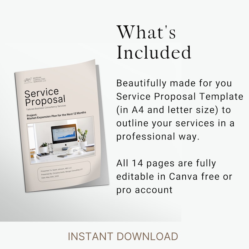 Service Proposal Template Editable Client Proposal Project Proposal Template Customizable ...