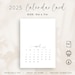 Minimal Mini Calendar 2025 Mini Calendar 2025 Small Calendar 3x3 Inch ...