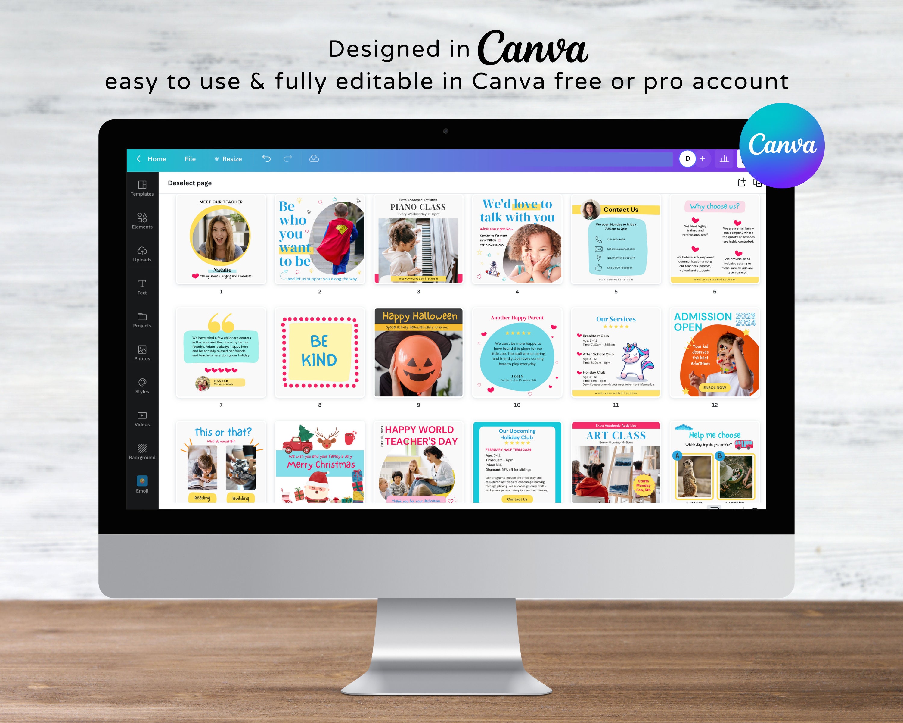 30 Kids Education Facebook Post Canva Template Back to School - Etsy