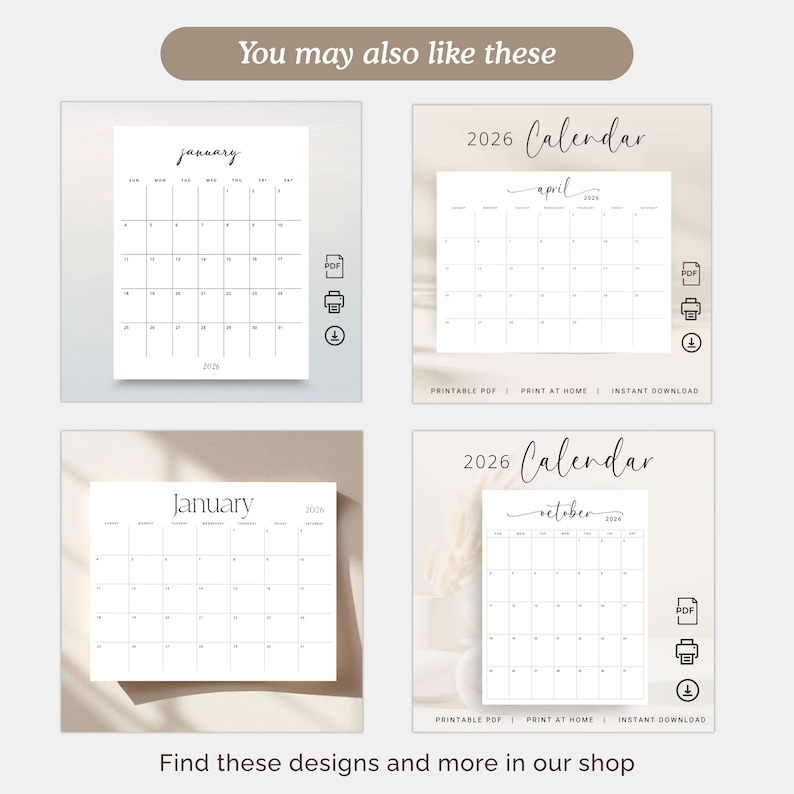 2026 Wall Calendar Easy to Read 2026 Planner Big Number 2026 Monthly ...