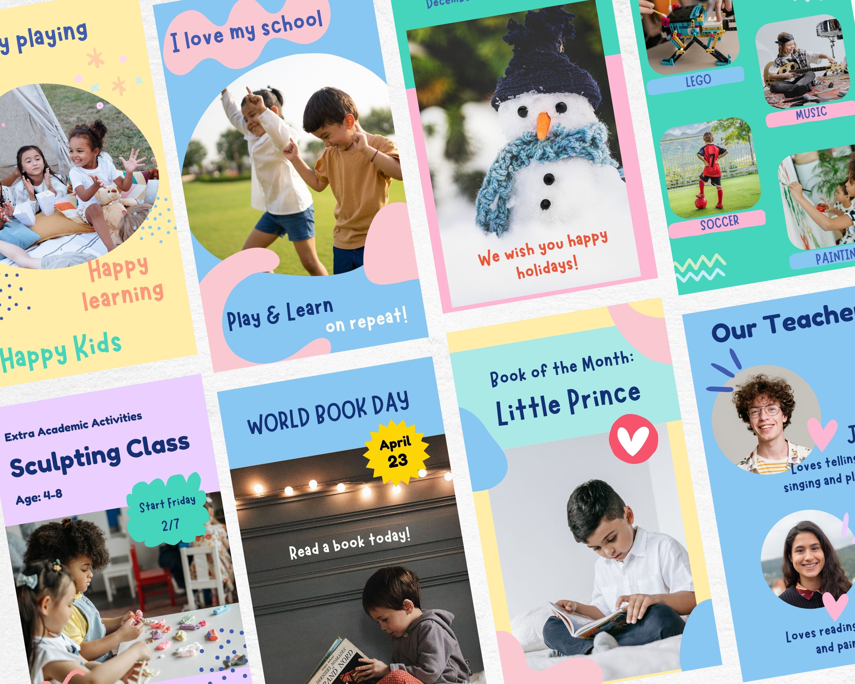 30 Kids Education Instagram Story Canva Template Early Childhood ...