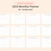 2023 2024 2025 Monthly Planner Printable 3 Years Monthly Planner ...