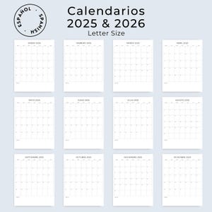 2025 2026 Calendario En Español 2025-2026 Printable Monthly Calendar in ...