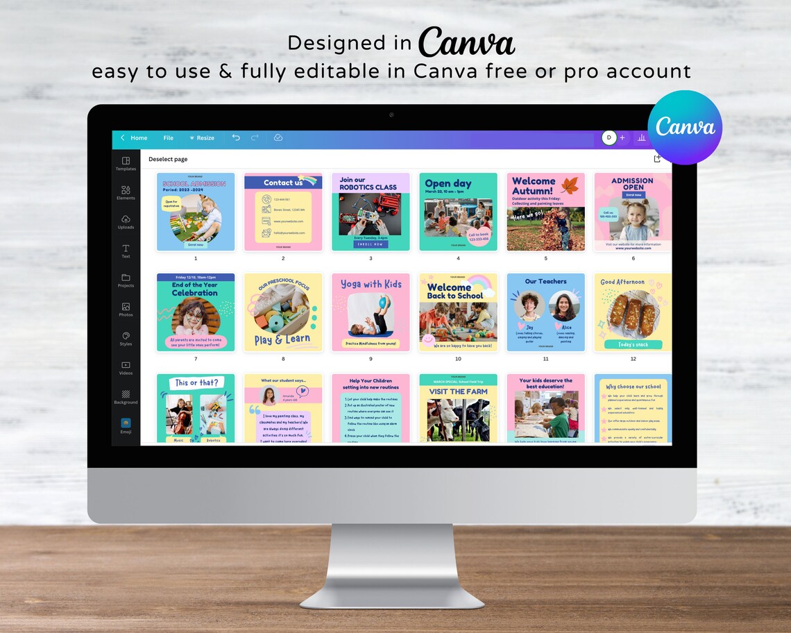 30 Children Education Facebook Post Canva Template - Etsy