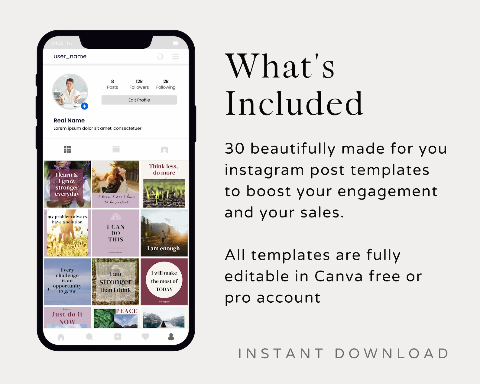30 Life Coach Instagram Post Canva Template Mindset Coach Purple Social ...