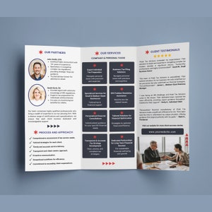 Editable Tax Preparer Trifold Brochure Accountant CPA Brochure Tax ...