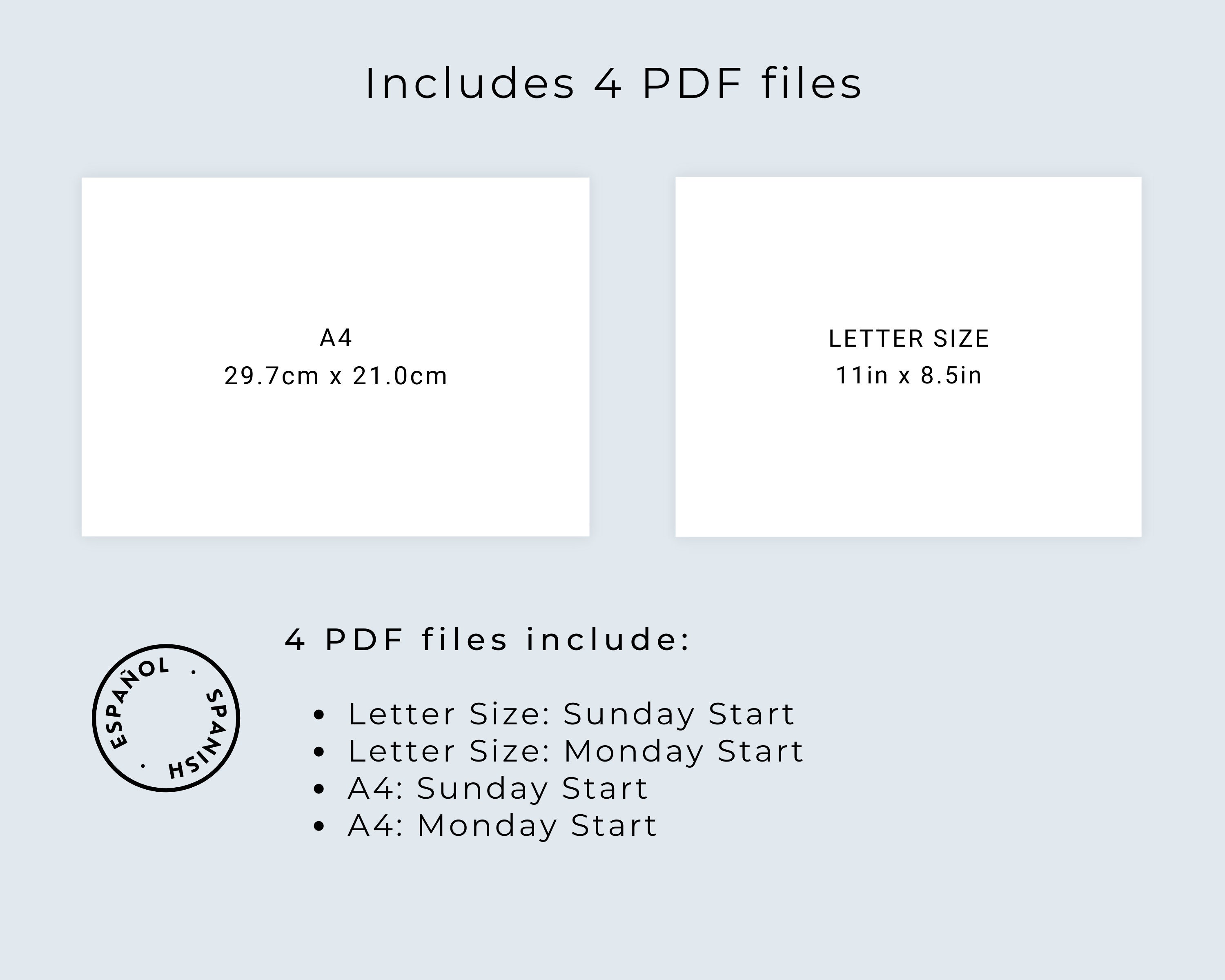 Calendario Sin Fecha Calendario Mensual Blank Spanish Monthly Calendar ...