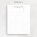 Printable Shopping List to Buy List Minimal Item Checklist Minimalist ...