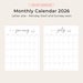 2026 Calendar 2026 Monthly Planner Vertical 2026 Elegant Monthly ...