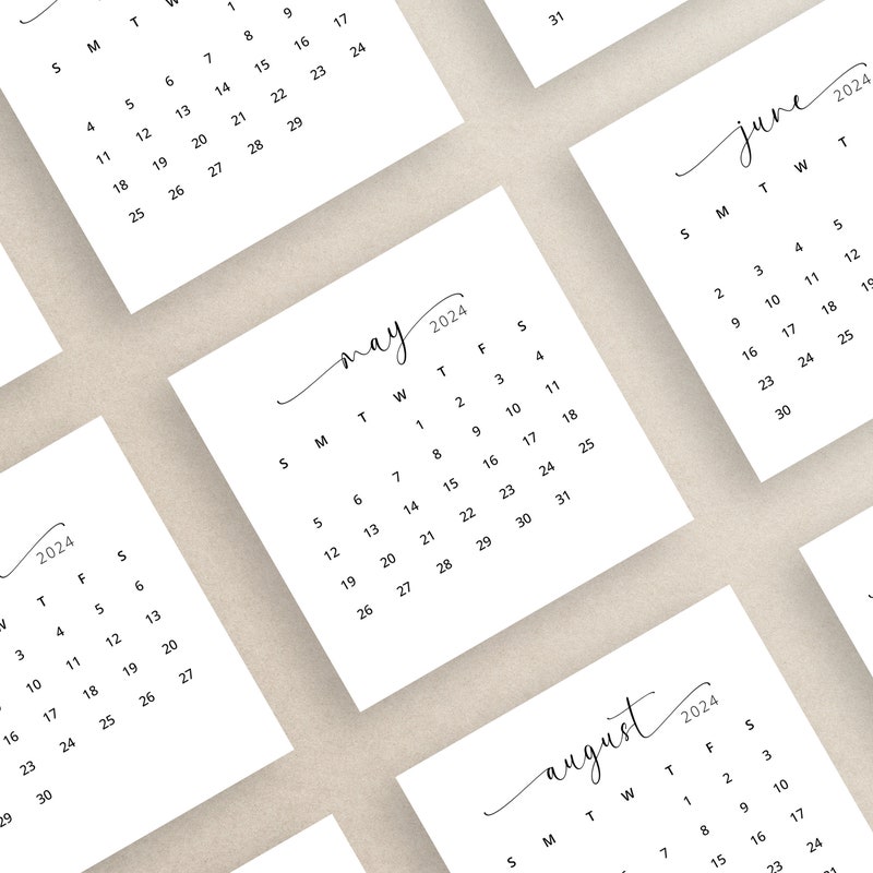 Mini Calendar - Etsy