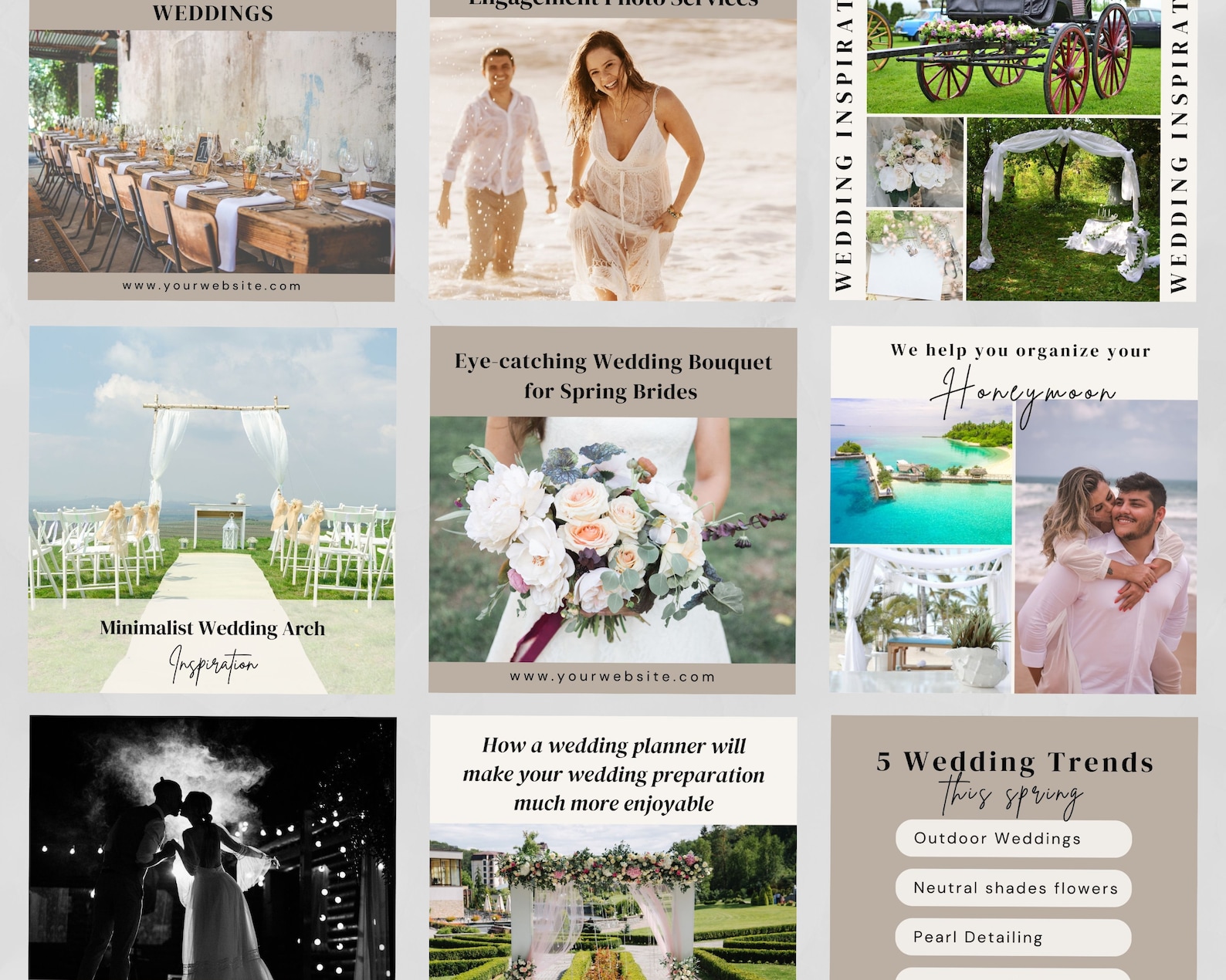 30 Wedding Planner Instagram Post Canva Templates Wedding - Etsy