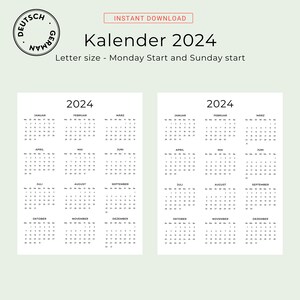 Kalender 2024 2025 Kalender Deutsch Printable Yearly Calendar 2024 2025 ...
