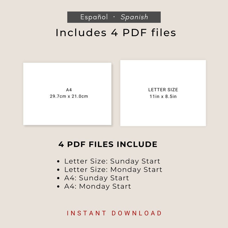 2025 Calendario 2025 Calendario Mensual Imprimible 2025 Elegante ...