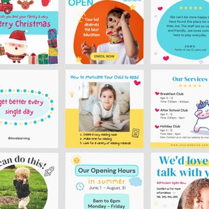 30 Kids Education Facebook Post Canva Template Back to School Early ...