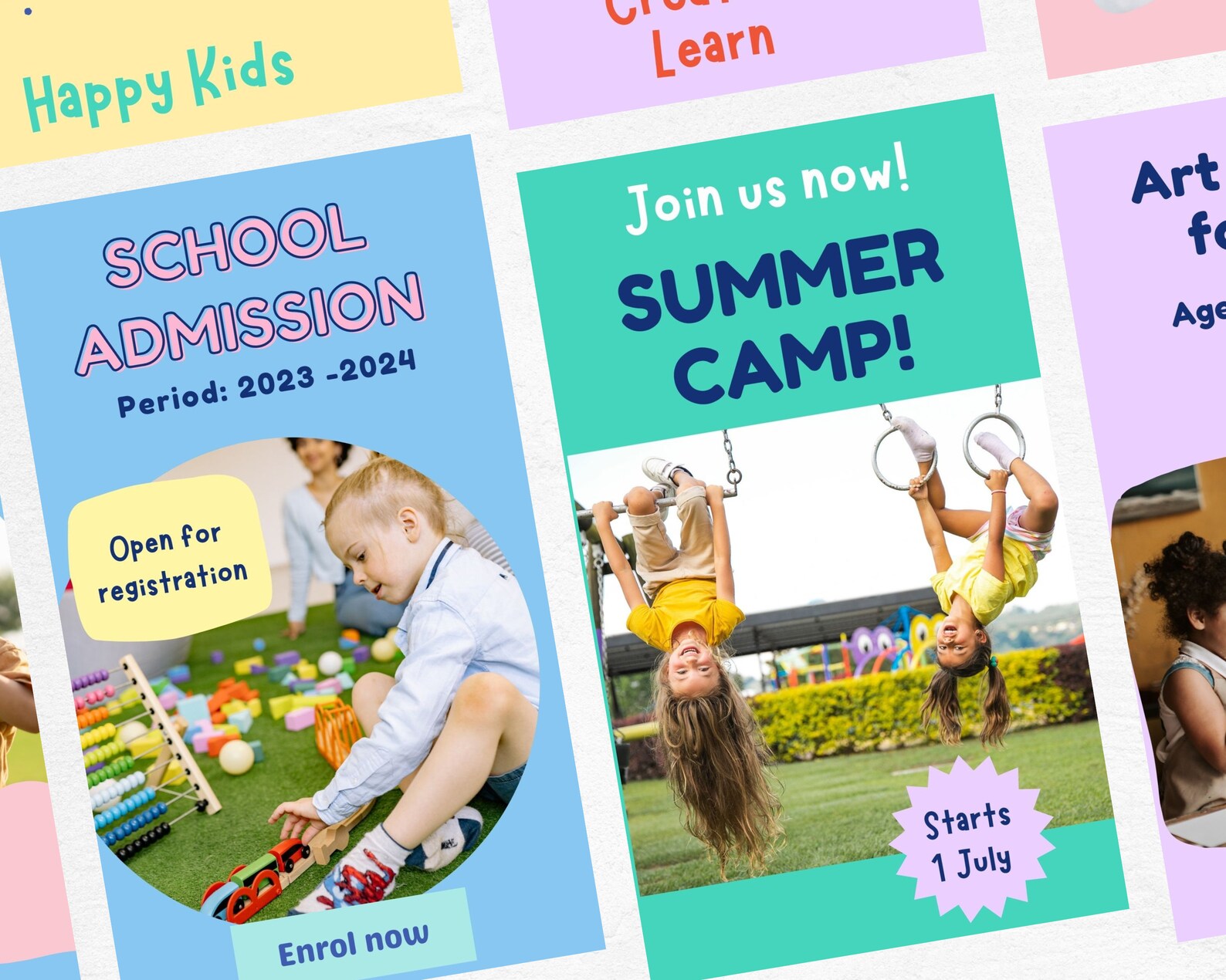 30 Kids Education Instagram Story Canva Template Early Childhood ...