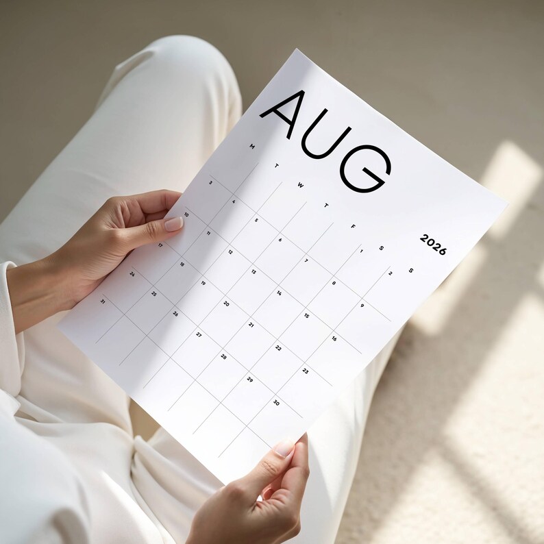 2026 Calendar 2026 Planner Portrait Printable PDF Wall Calendar ...