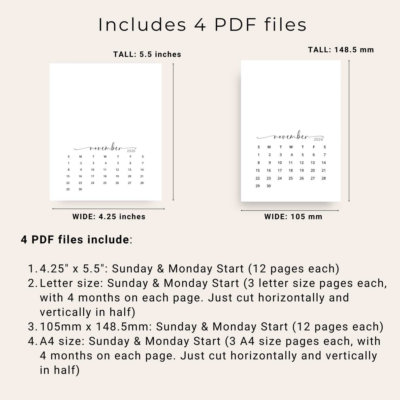 2025 Mini Calendar 2025 Small Calendar Monthly Vertical 2025 DIY ...