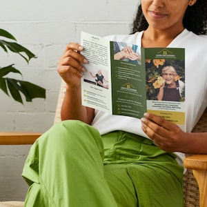 Editable Senior Residence Trifold Brochure Senior Shared Home Brochure ...
