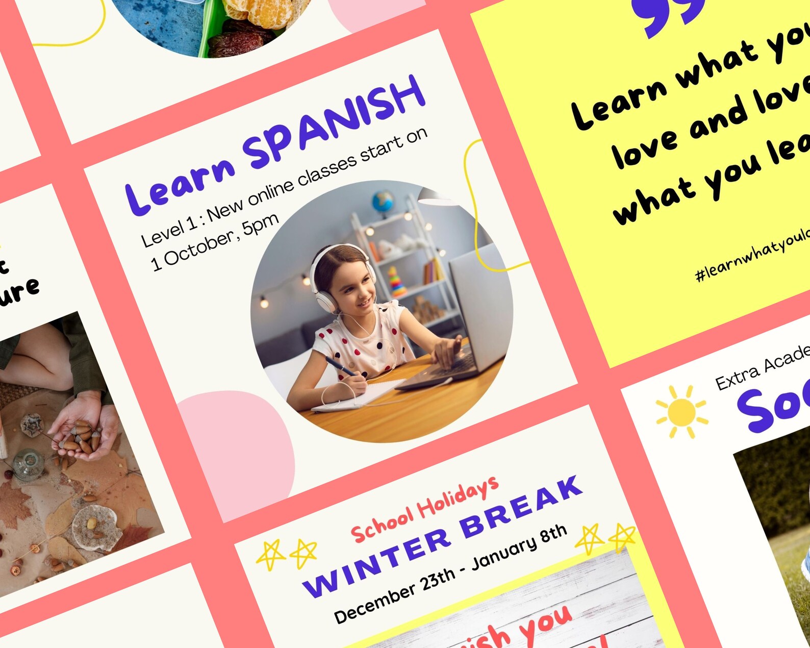 30 Education Instagram Post Canva Modern Templates Kids After - Etsy