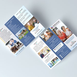 Editable Adult Daycare Center Trifold Brochure Day Center for Elderly ...