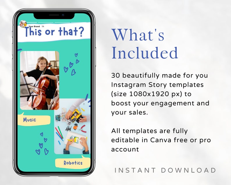 30 Kids Education Instagram Story Canva Template Early Childhood ...