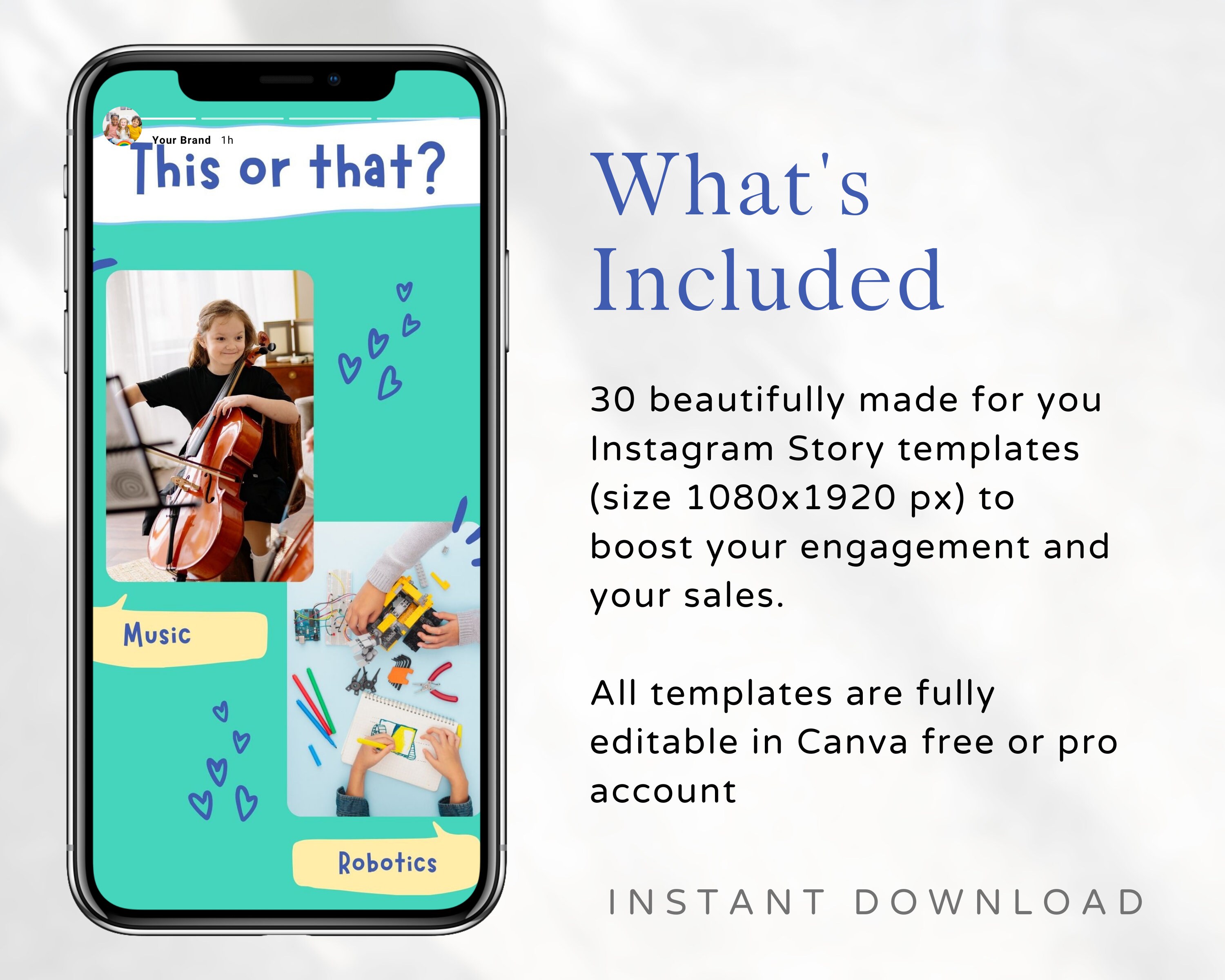 30 Kids Education Instagram Story Canva Template Early Childhood ...