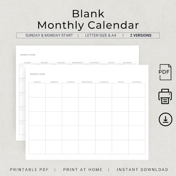 Blank Weekly Calendar