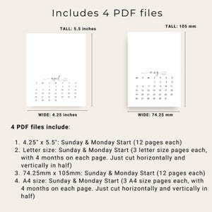 2025 Mini Calendar 2025 Small Calendar Monthly Vertical 2025 DIY ...