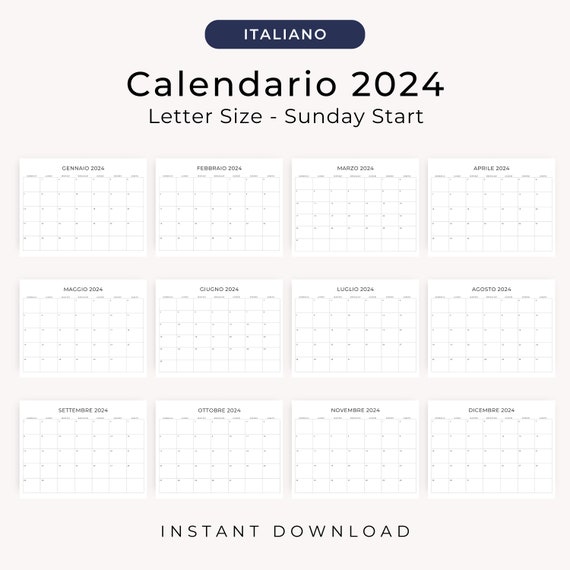 Calendario Desktop 2024 Stampabile 2024 Calendario Del Desktop