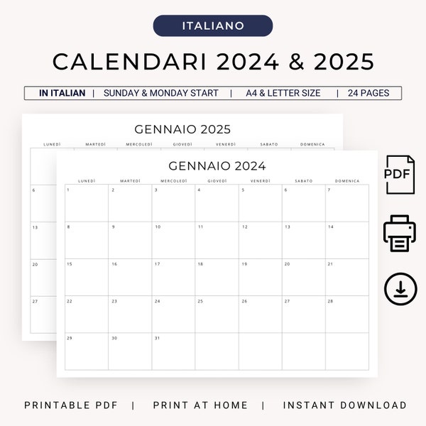 2023 Italian Calendar - Etsy