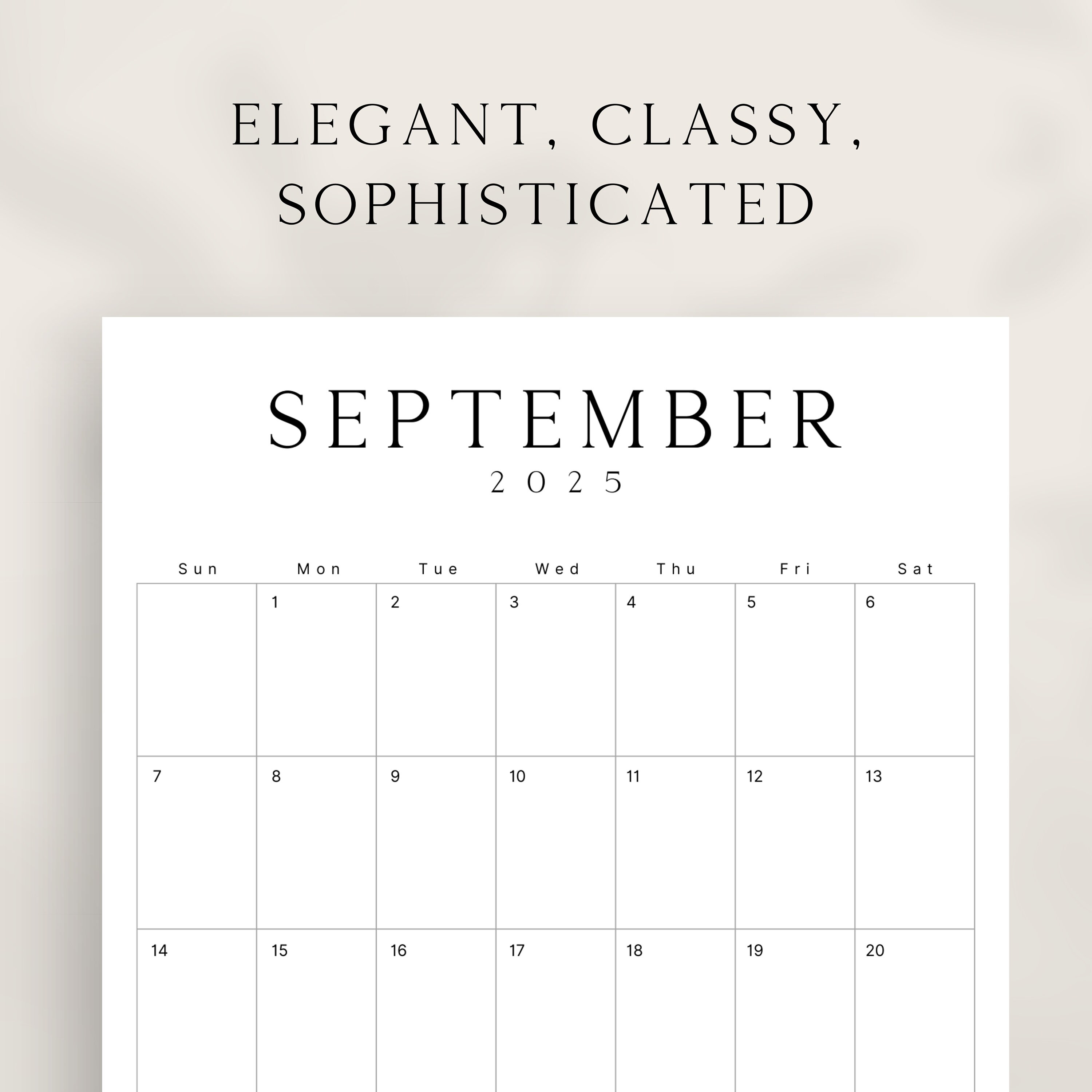 2025 Calendar Printable 2025 Monthly Planner Portrait 2025 LUXE Monthly ...
