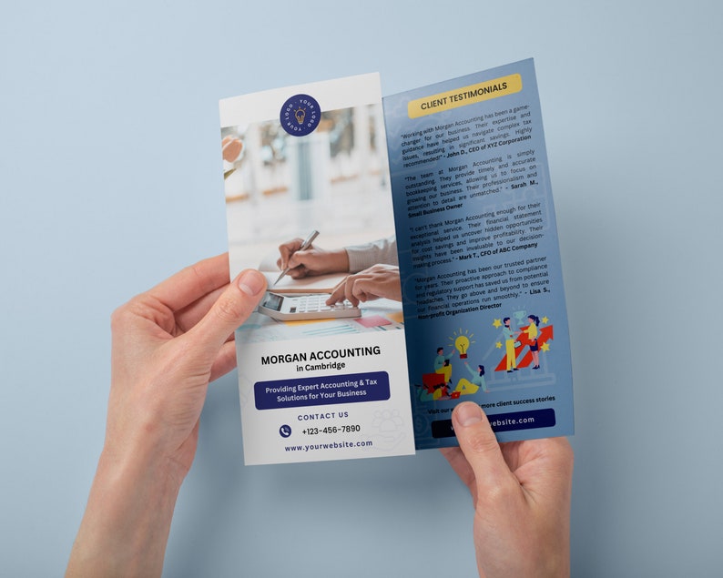 Editable Trifold Brochure for Accountant Brochure Tax - Etsy