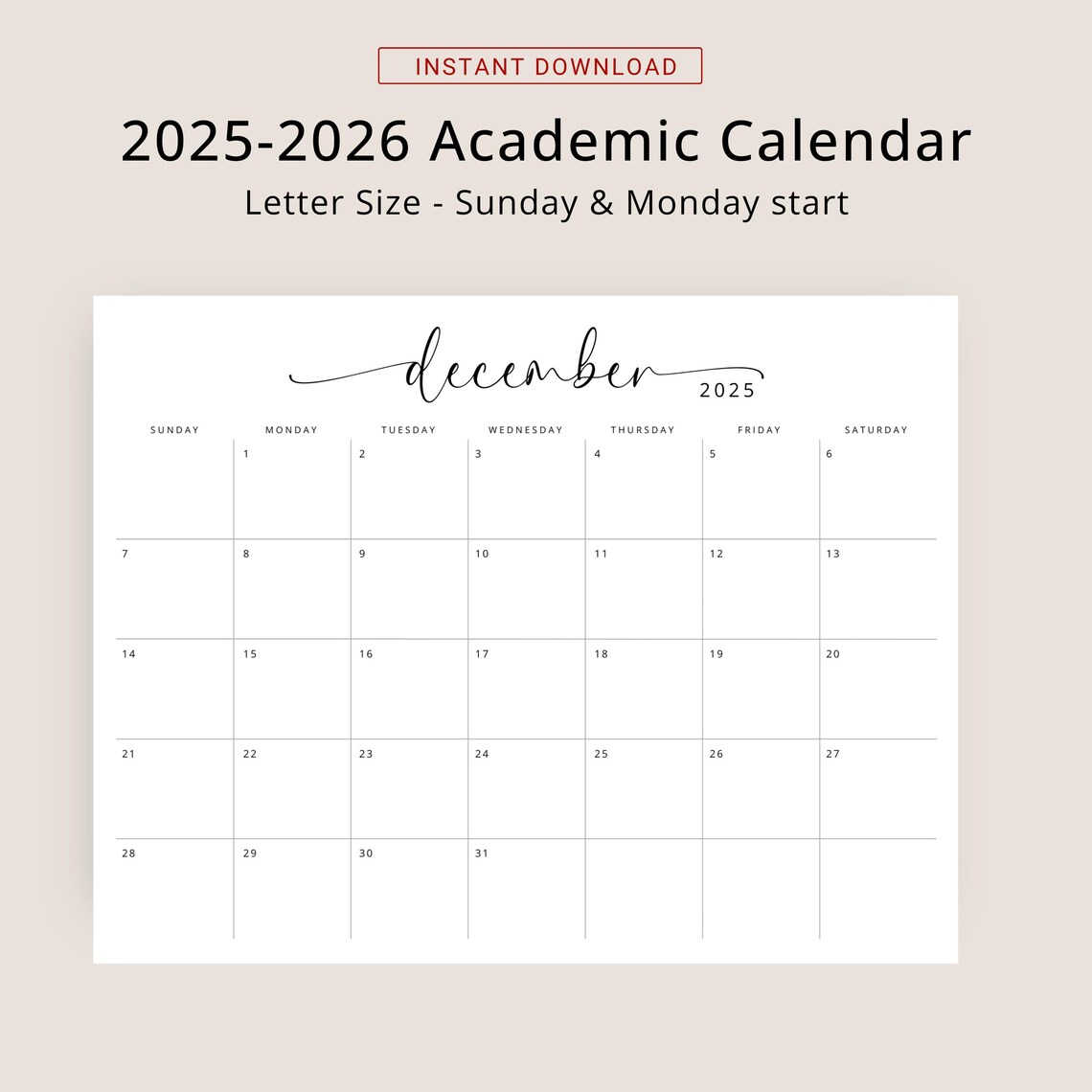 2025-2026 Academic Planner 2025 2026 Teacher Calendar August 2025 to ...