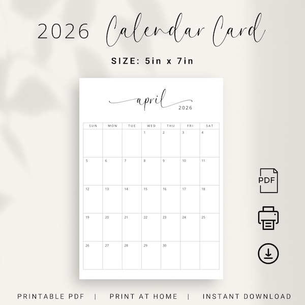 Small June Calendar - Etsy