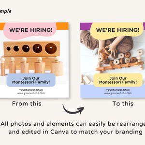 30 Montessori Kindergarten Facebook Canva Template Montessori Early ...