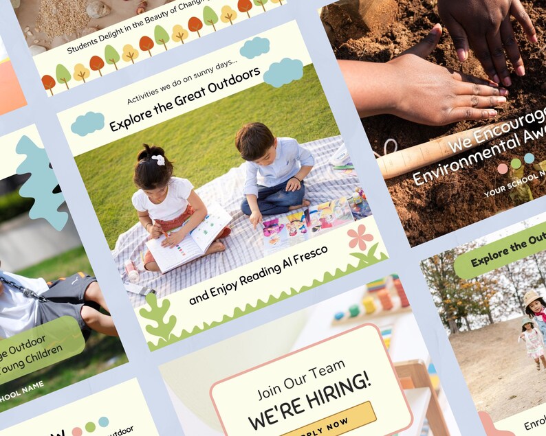 30 Instagram Post Montessori School Canva Template Montessori - Etsy