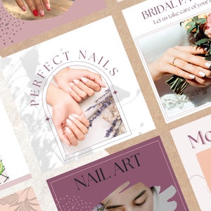 40 Nail Tech Instagram Post Canva Templates Manicurist IG Pedicurist ...