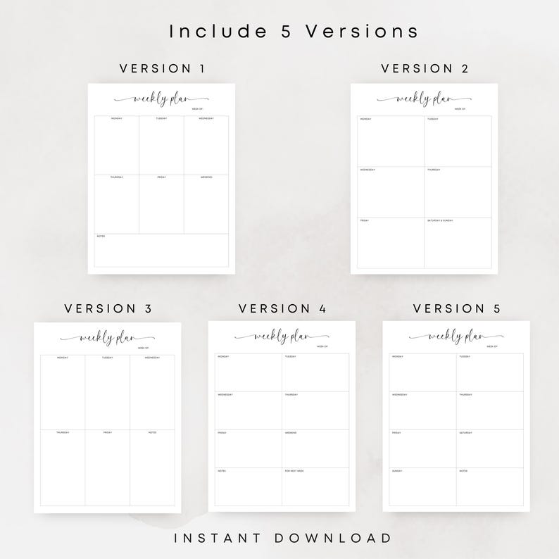 Weekly Planner Printable to Do List Vertical Elegant Daily to Do List ...
