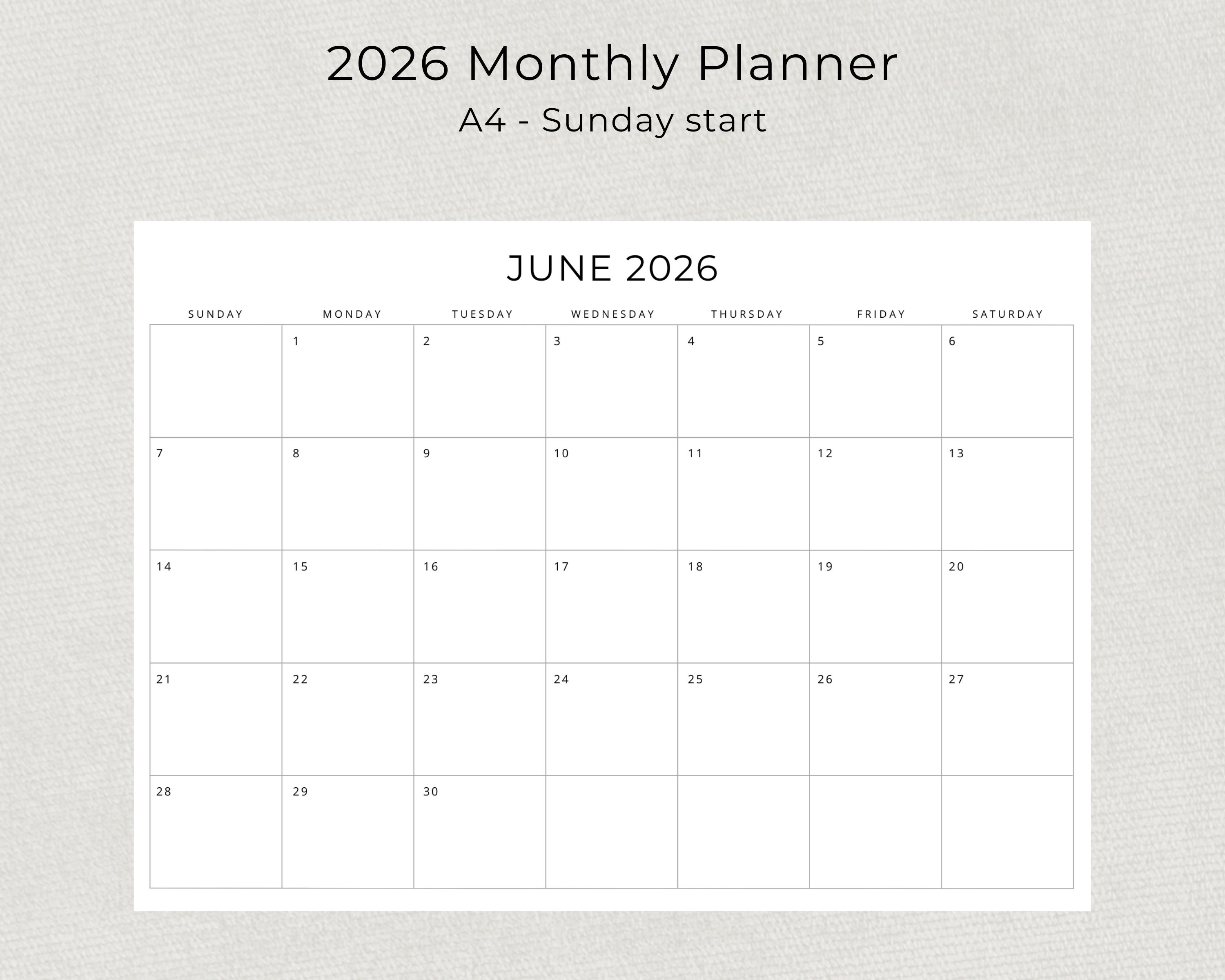 2024 to 2028 Monthly Calendar Landscape 5 Years Monthly Planner 2024 ...