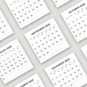 2025 Planner 3x3 Inch 2025 Mini Calendar 2025 Small Planner Printable ...