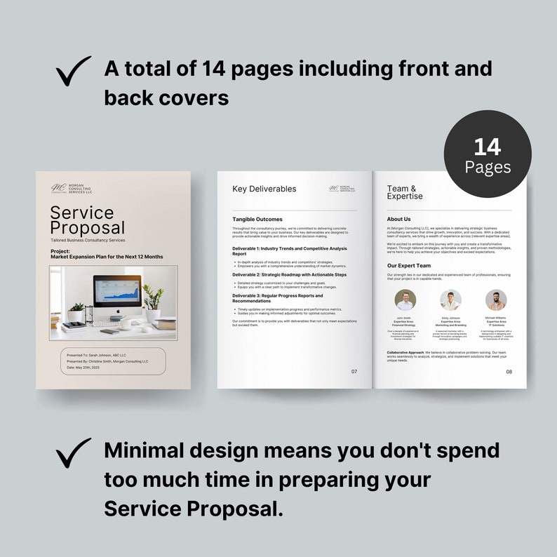 Service Proposal Template Editable Client Proposal Project Proposal Template Customizable ...
