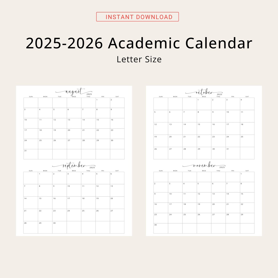 2025-2026 Academic Planner 2025 2026 School Year Calendar August 2025 ...
