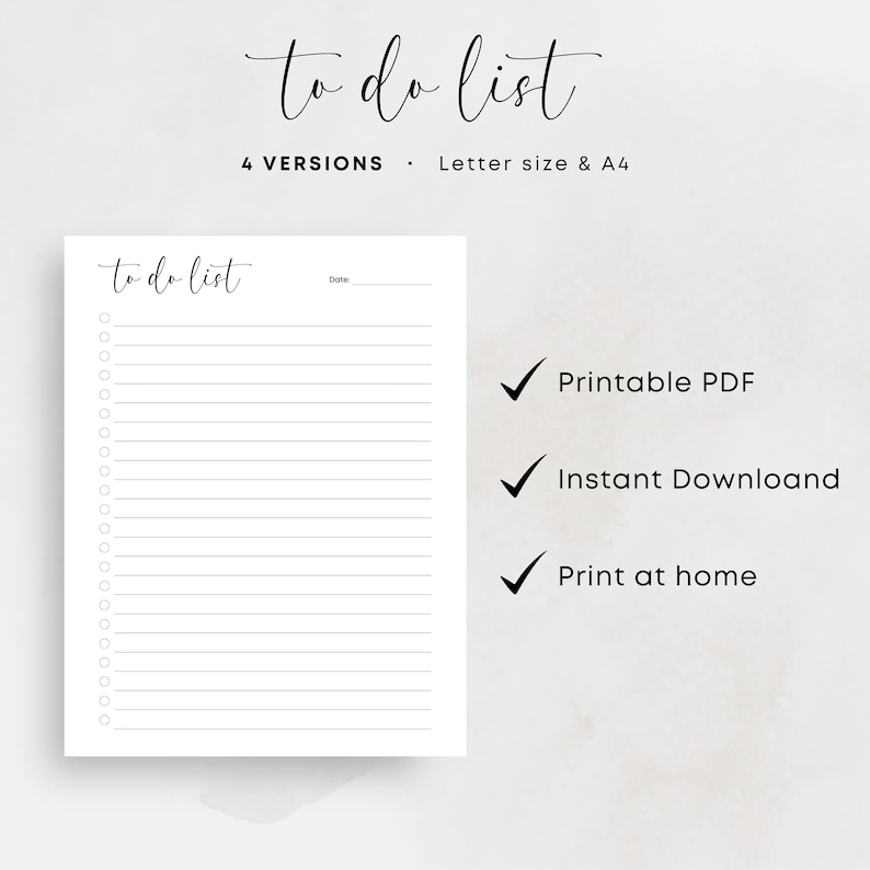 Liste minimale des tâches imprimables Liste des tâches hebdomadaires ...